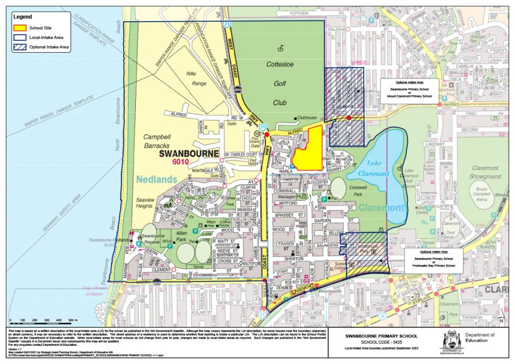 Local Intake Area – Swanbourne Primary School